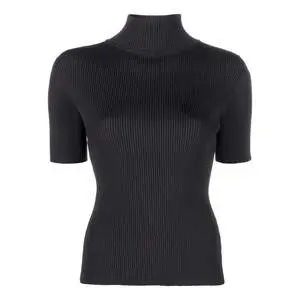 OFF-WHITE Off-White Ribbed High Neck T-Shirt