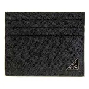 Prada Ss26 Saffiano Leather Card Holder - Black