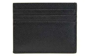 Prada Ss26 Saffiano Leather Card Holder - Black