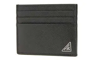 Prada Ss26 Saffiano Leather Card Holder - Black