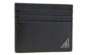Prada Ss26 Saffiano Leather Card Holder - Black