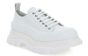 Alexander McQueen Tread Slick Low Lace Up Sneakers - White