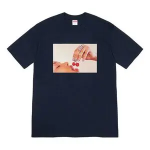 Supreme Ss20 Week 1 Cherries Tee Cherry Short Sleeve Navy - Blue