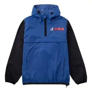 Play Comme Des Garcon Fw25 X K-way Half Zip Hoodie - Blue