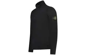 Stone Island Wappen Patch High Neck Half Button Knit