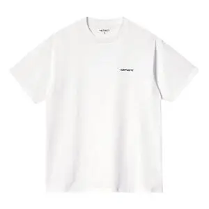Carhartt Work In Progress Script Embroidery Short Sleeve T-shirt - White