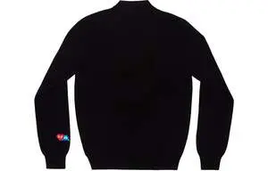 Play Comme Des Garcon X Invader Double Pixel Heart Cardigan
