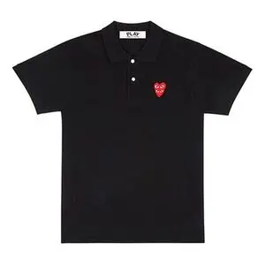 Play Comme Des Garcon Polo Red Family Heart - Black