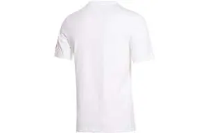 Adidas Alphabet Printing Round Neck Pullover Casual Short Sleeve White T-shirt