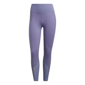 Adidas 7/8 Yoga Power Mesh Fitness Pants Purple