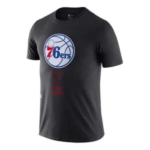 Nike Philadelphia 76ers Courtside Logo T-shirt - Black