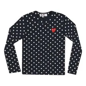 Play Comme Des Garcon Polka Dot Long Sleeve T-shirt - Tan