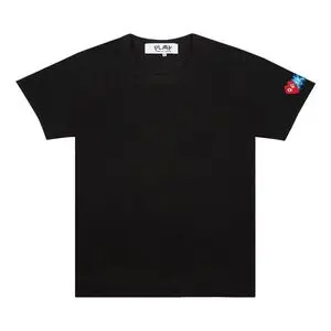 Play Comme Des Garcon Double Heart T-shirt - Black