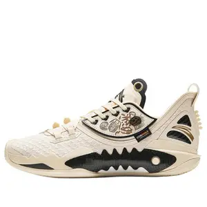 ANTA ANTA Shock Wave 5 Pro 'Fossil' High-Top Athletic Sneakers Beige/black
