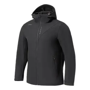 LI-NING Sports Hooded Zip-up Windbreaker - Black