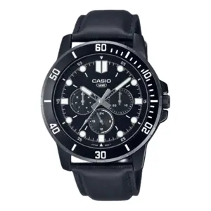 Casio Stainless Steel Analog Watch - Black