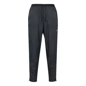 Nike Storm-fit Solid Color Lacing Waterproof Running Training Sports Pants - Black