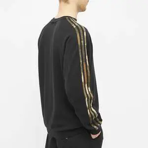 Adidas Originals Crewneck Pullover With Camouflage Stripes
