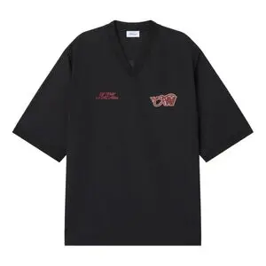 Off-White X C/o Ac Milan Tech T-shirt 'black Red - Black/red