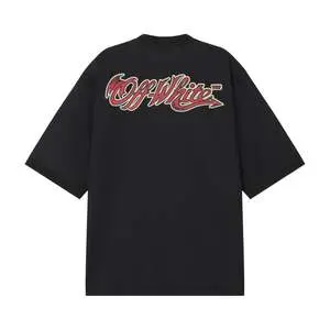 Off-White X C/o Ac Milan Tech T-shirt 'black Red