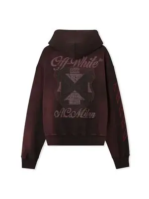Off-White X C/o Ac Milan Hoodie 'black Red