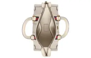 Gucci Mini Top Handle Bag With Double G - White
