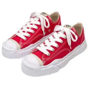 Mihara Yasuhiro Hank Og Sole Canvas Low Top Sneakers - Red