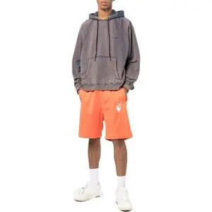 Off-White Logo Print Elastic Waistband Shorts - Default Color
