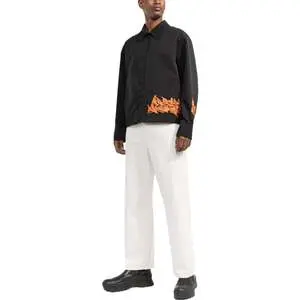 Off-White Embroidered Zipper Jacket