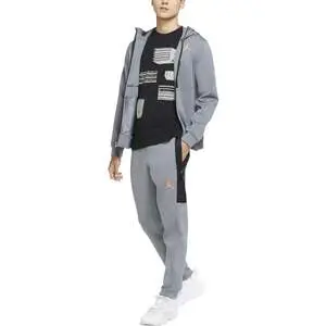 JORDAN Solid Color Lacing Knit Sports Long Pants