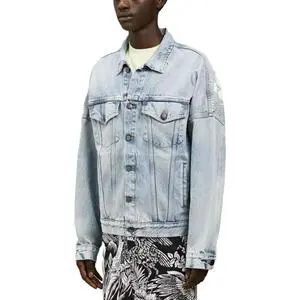 Palm Angels Ss23 Back Logo Denim Jacket