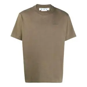 Off-White Ss22 Logo Round Neck Printing Short Sleeve Ordinary Version Green