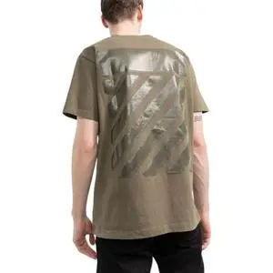 Off-White Ss22 Logo Round Neck Printing Short Sleeve Ordinary Version Green