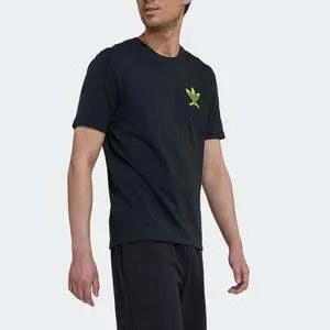 Adidas Logo Printing Round Neck Sports Short Sleeve Japanese Version Black T-shirt