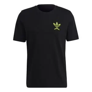 Adidas Logo Printing Round Neck Sports Short Sleeve Japanese Version Black T-shirt - Default Color