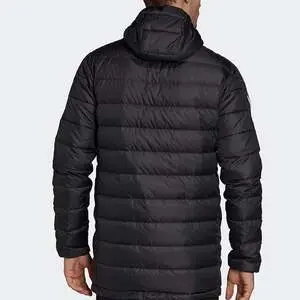 Adidas Logo Print Down Jacket With Hood