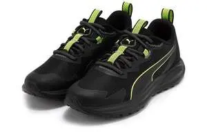 PUMA Twitch Runner Trail Sneakers - Black/green