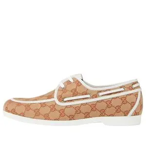Gucci Gg Canvas Boat Shoes - Neutral