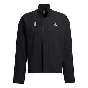 Adidas Series Wj Jkt Denim Training Sports Logo Jacket - Black