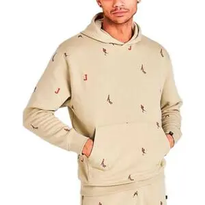 JORDAN Fleece Hoodie With All-over Print - Neutrals