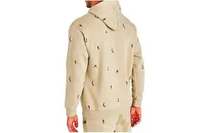 JORDAN Fleece Hoodie With All-over Print - Neutrals