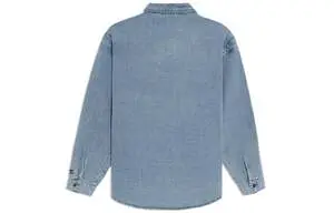 LI-NING Skateboard Series Logo Embroidered Loose Washed Denim Shirt