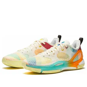 ANTA Splash "rocco" Athletic Sneakers - Beige/teal/orange