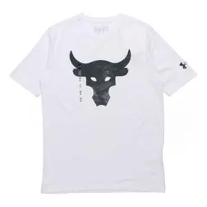 Under Armour Project Rock Brahma Bull Logo T-shirt - White