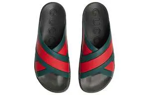 Gucci Rubber Slide Sandals - Black