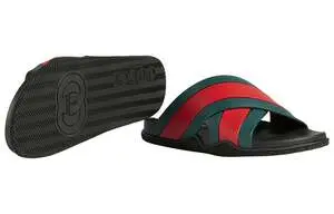 Gucci Rubber Slide Sandals - Black