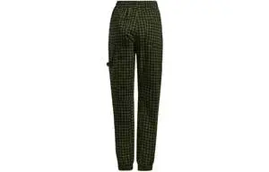 Adidas Originals Plaid Pattern Loose Sports Pants/trousers/joggers Green - Default Color