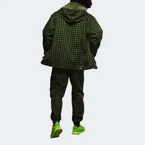 Adidas Originals Plaid Pattern Loose Sports Pants/trousers/joggers Green - Default Color