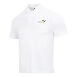 PUMA Graphic Logo Polo Shirt - White