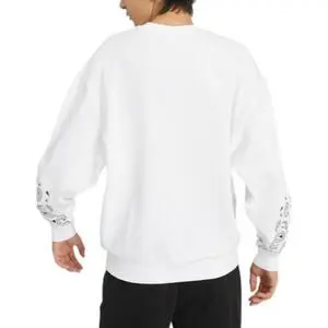 PUMA Paisley Graphic Crewneck Sweatshirt - White/black